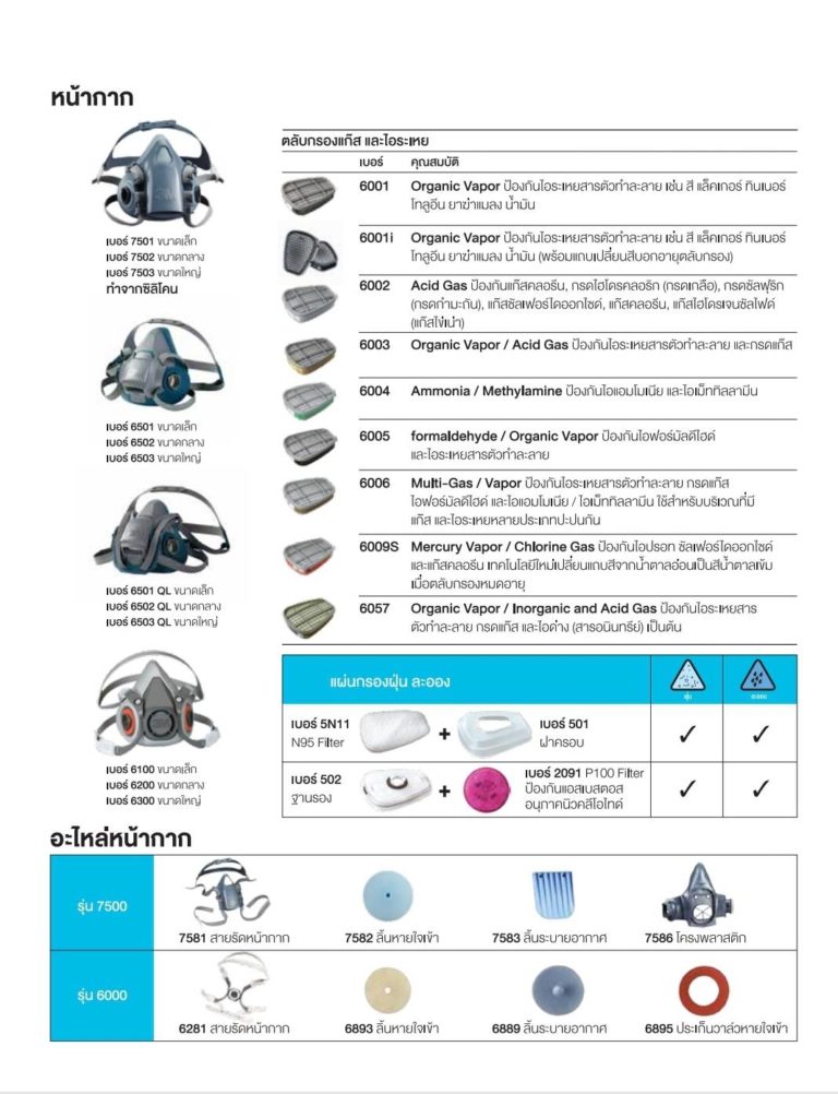 3M : 6002 ตลับกรองไอกรด – MMS