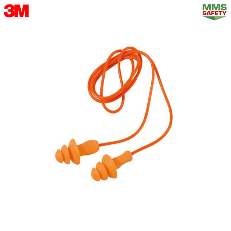 3M : -1270 ปลั๊กที่อุดหูลดเสียง (Earplug) สายพีวีซี (สายสีส้ม) – MMS
