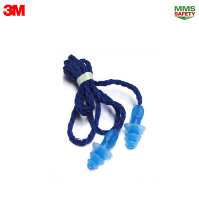3M : 1270 ปลั๊กที่อุดหูลดเสียง (Earplug) สายโพลีเอสเตอร์ (สายสีฟ้า) – MMS